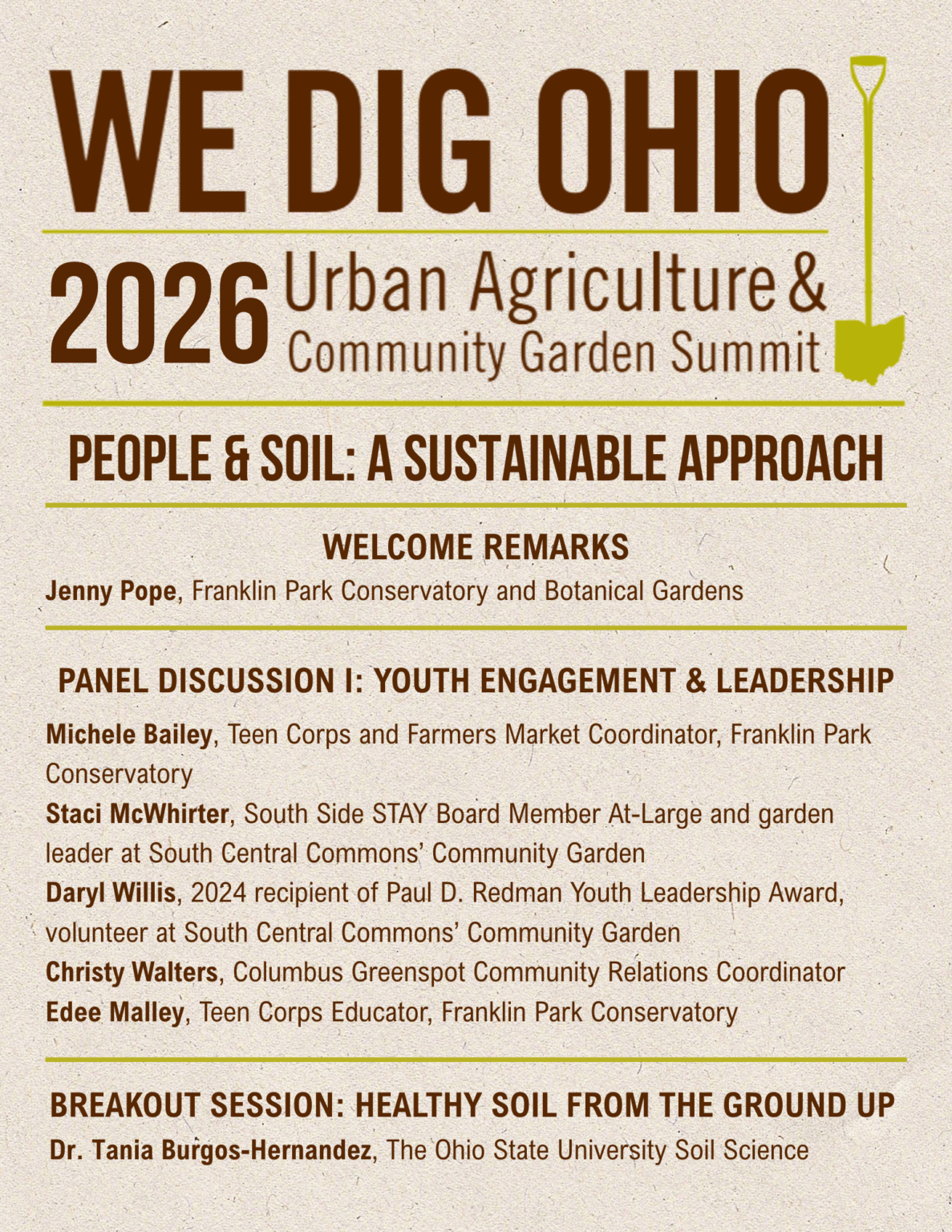 WE DIG Ohio Symposium 2026 | Franklin Park Conservatory and Botanical ...